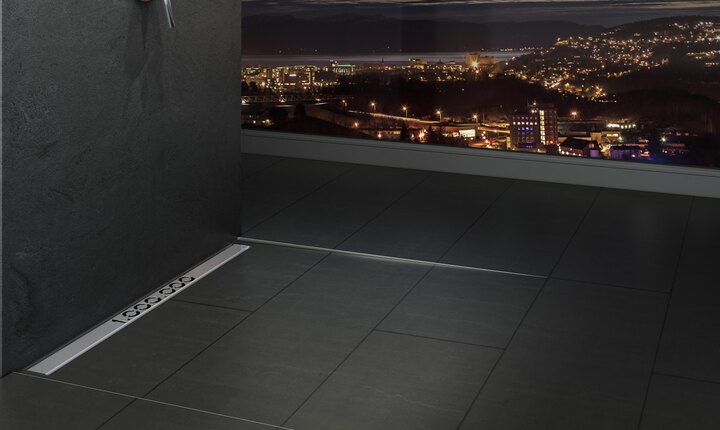 Douchegoot TECEdrainline / Douchegoten rvs, glas, natuursteen | TECE ...